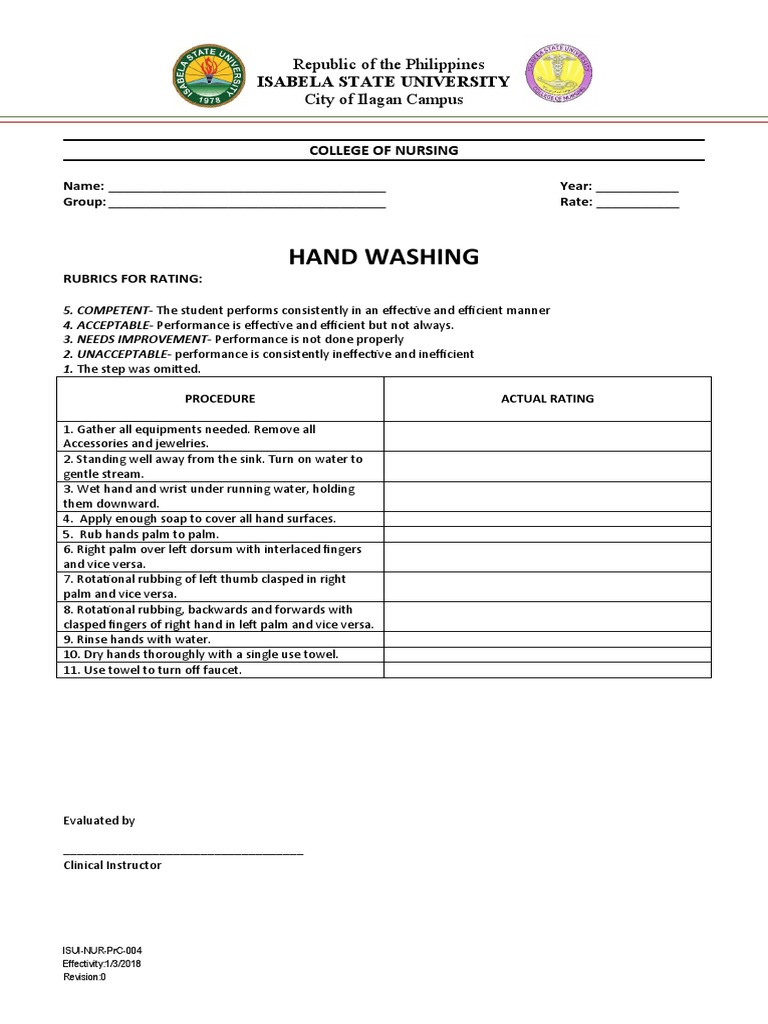 Nursing Skills Evaluation Guide | PDF | Pulse | Injection (Medicine)