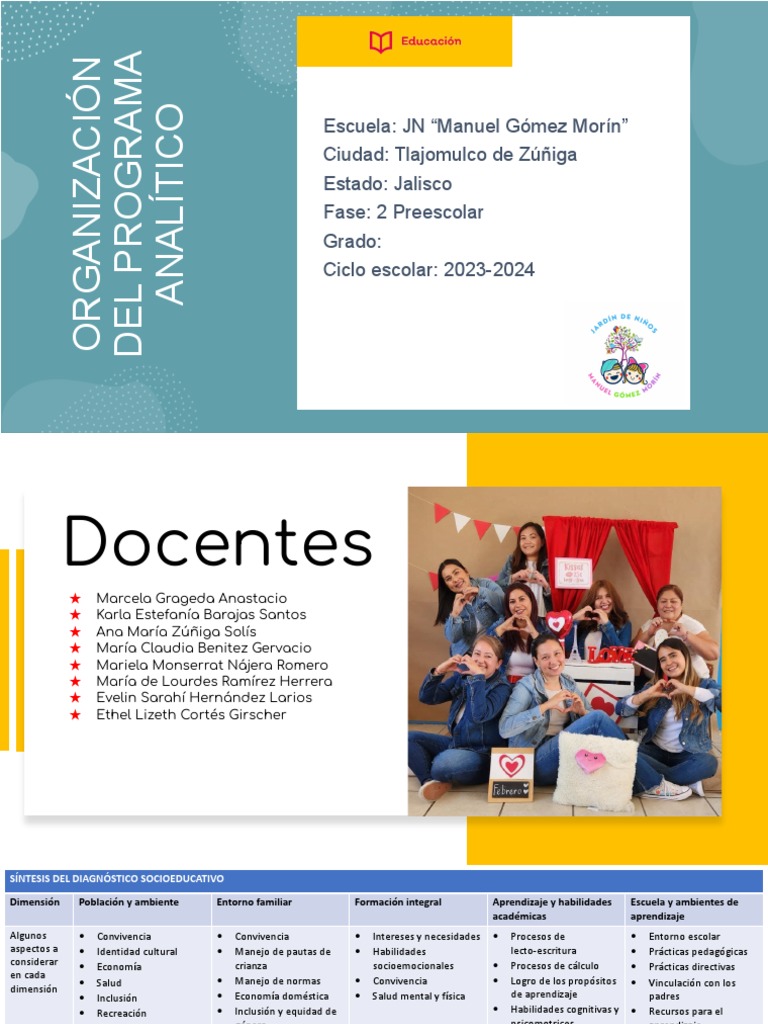 JDN Manuel Gómez Moríb DX Comunitario y Programa Analitico Interdisciplinario | PDF | Las ...