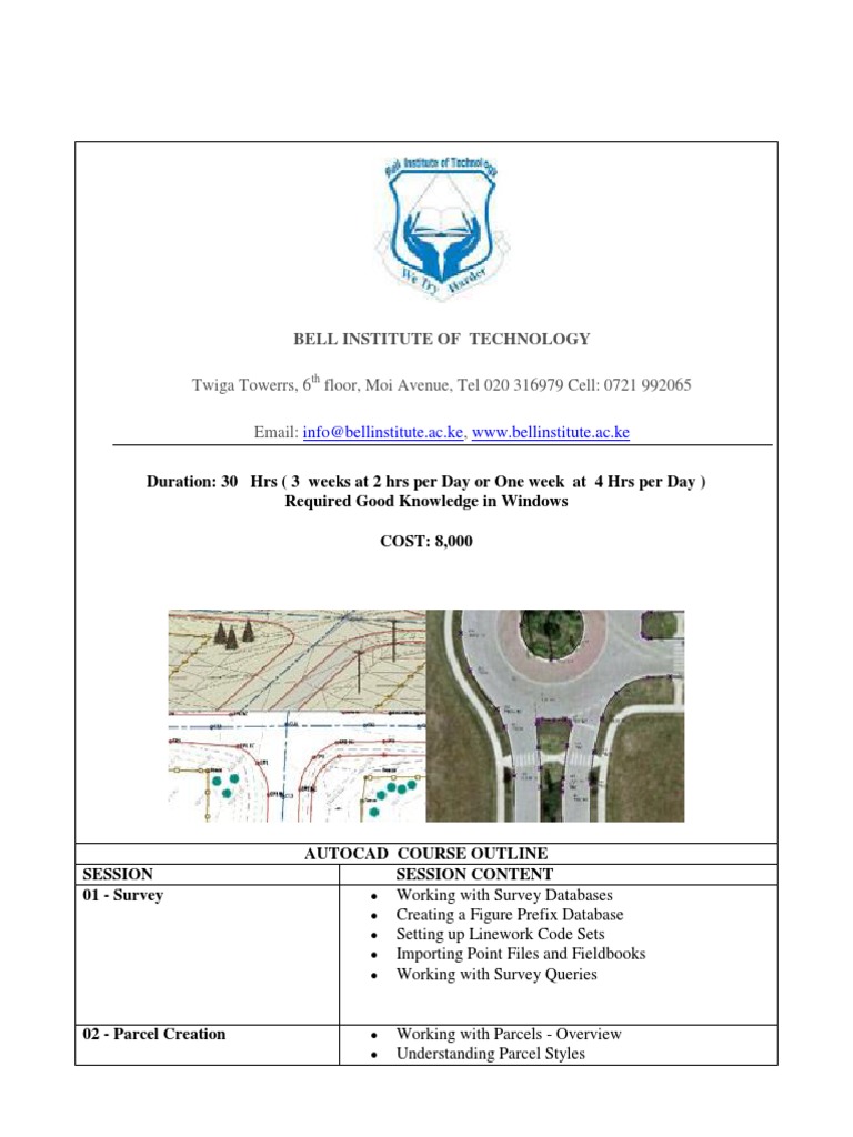 AutoCAD Civil 3d Course Outline | Download Free PDF | Databases | Auto Cad