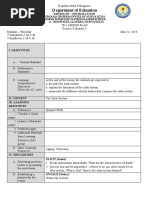 Lesson Plan in Science | PDF | Solar System | Planets