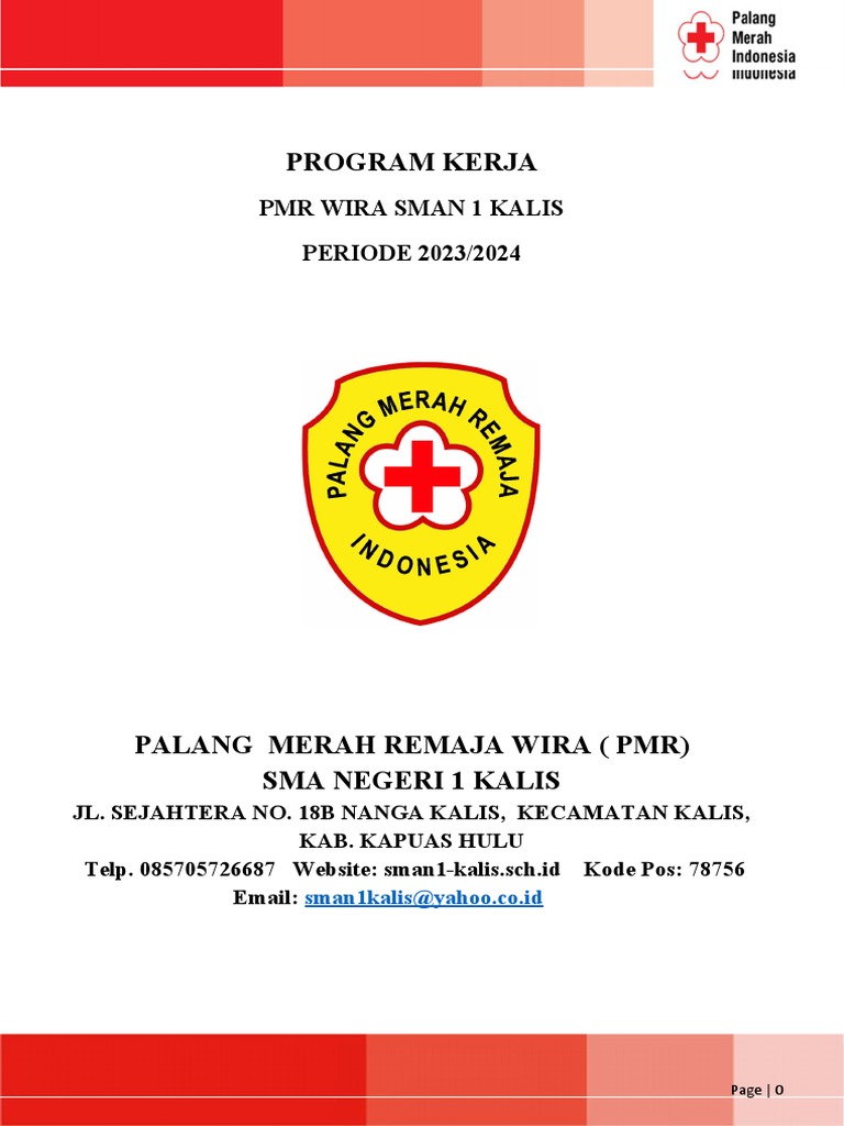 Program Kerja PMR Wira 2023/2024 | PDF