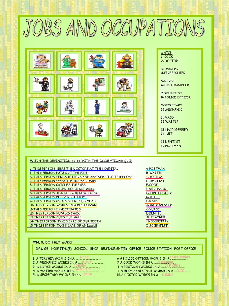 Homework Jobs and Occupations | PDF