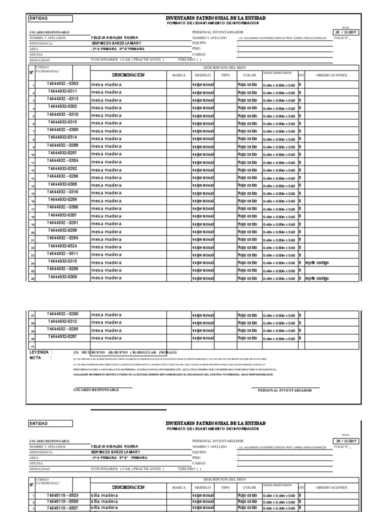 INVENTARIO | PDF | Arboles | Ingeniería de Edificación