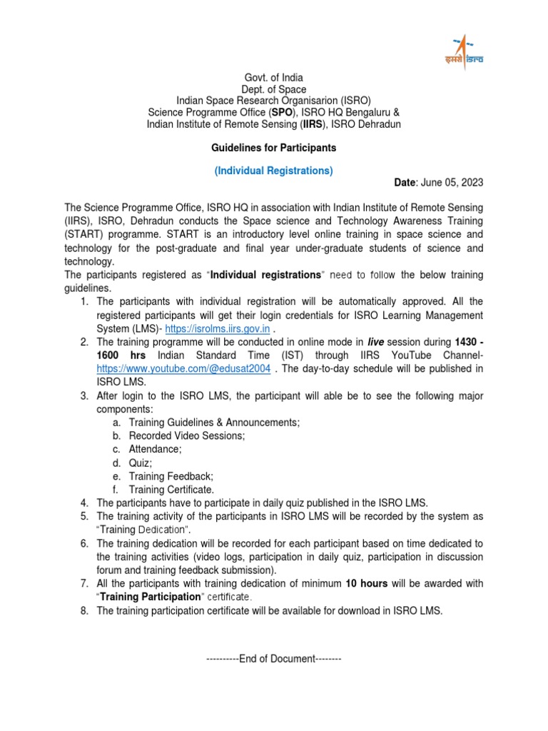 Course Guideline Student Start Individual Pdf
