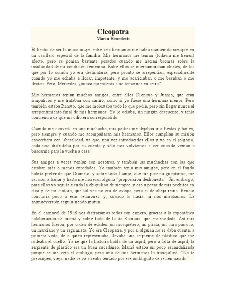 Cuento Cleopatra | PDF