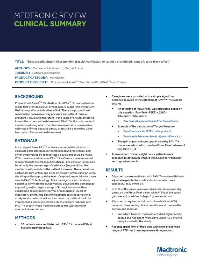 I - PAV+ Clinical Summary - Carteaux Et Al - EnG | PDF | Medicine ...