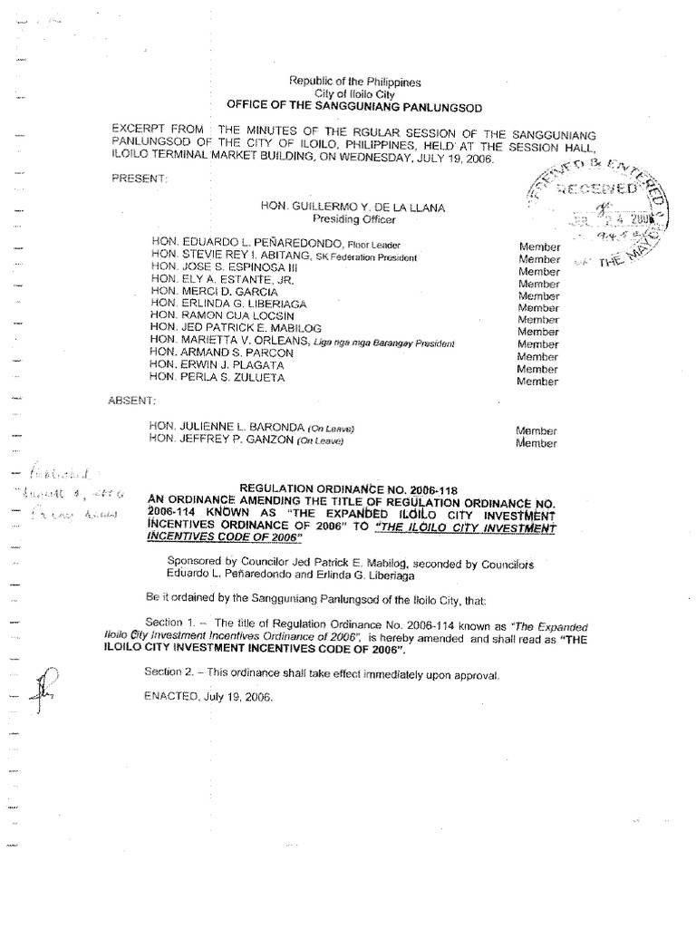 Local Investment and Incentive Code | PDF