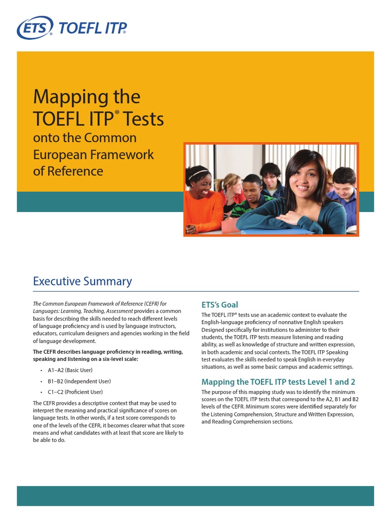 Mapping The TOEFL ITP Tests On The CEFR - MAR211 | Download Free PDF ...