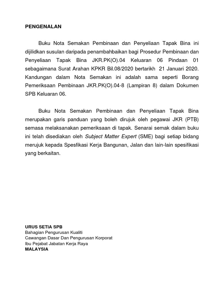 Pages From Nota Semakan Pembinaan Dan Penyeliaan Tapak Bina JKR ...