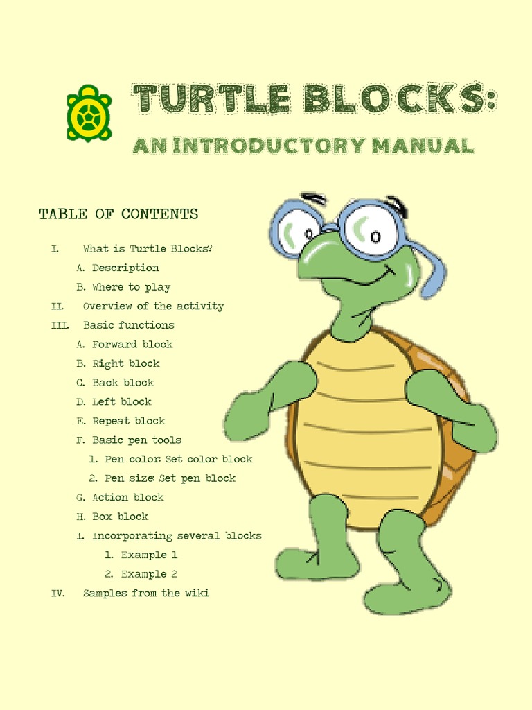 Turtle Blocks Introductory Manual | Download Free PDF | Computer Engineering | Computer Science
