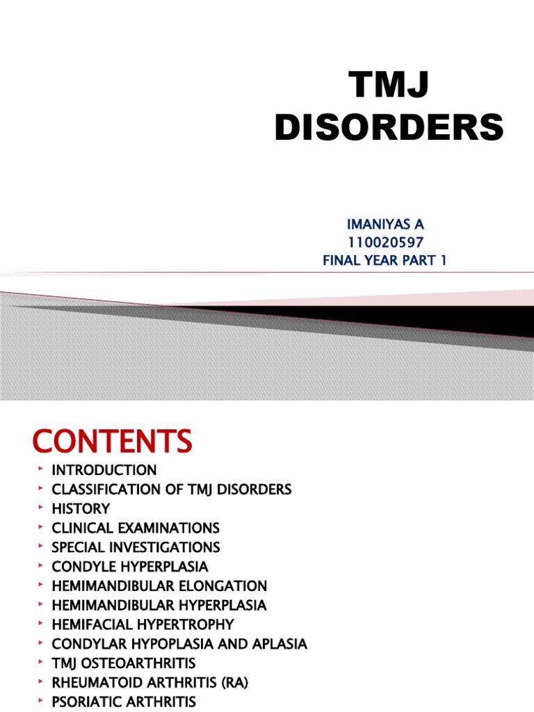 TMJ Iman | PDF | Rheumatoid Arthritis | Osteoarthritis