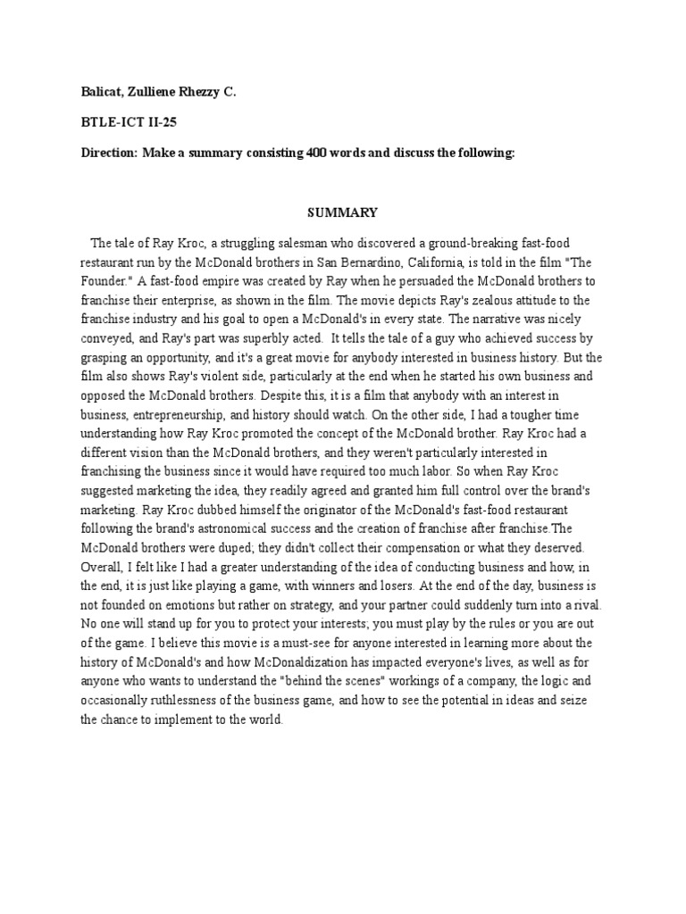 Balicat - Activity 1 Entrepreneurship | PDF | Business