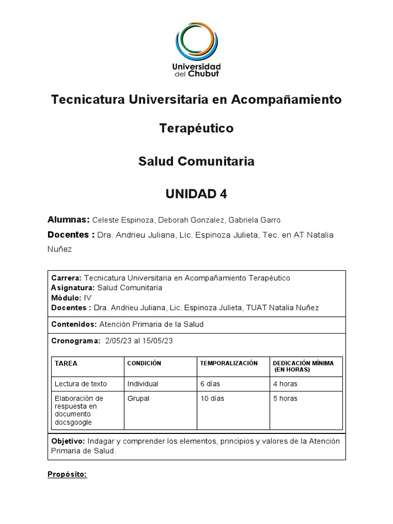 Clase 2 Unidad 4. APS. Valores, Elementos y Principios. | PDF | Asistencia sanitaria preventiva ...