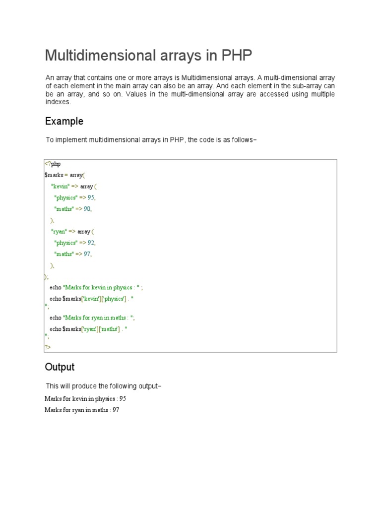 PHP Unit II Notes | PDF | Software Engineering | Computer Programming PHP Unit II Notes | PDF | Software Engineering | Computer Programming