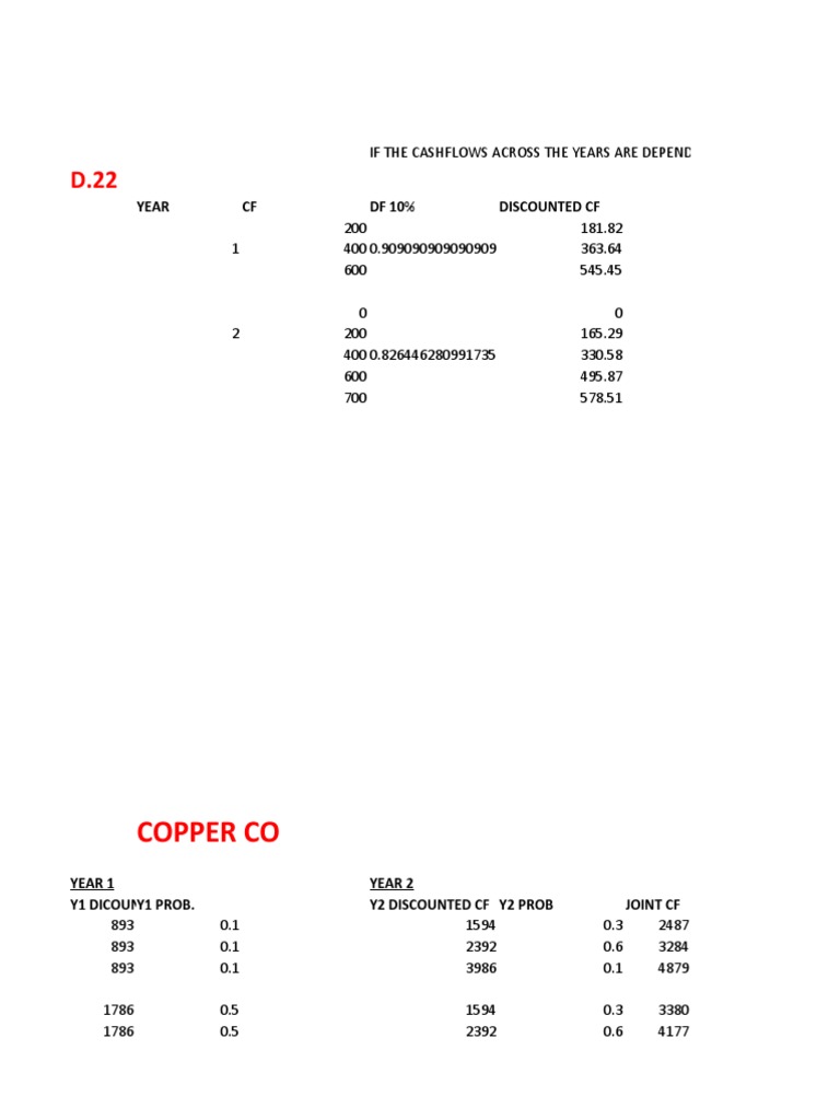Joint Probability | PDF | Net Present Value | Mathematical Finance