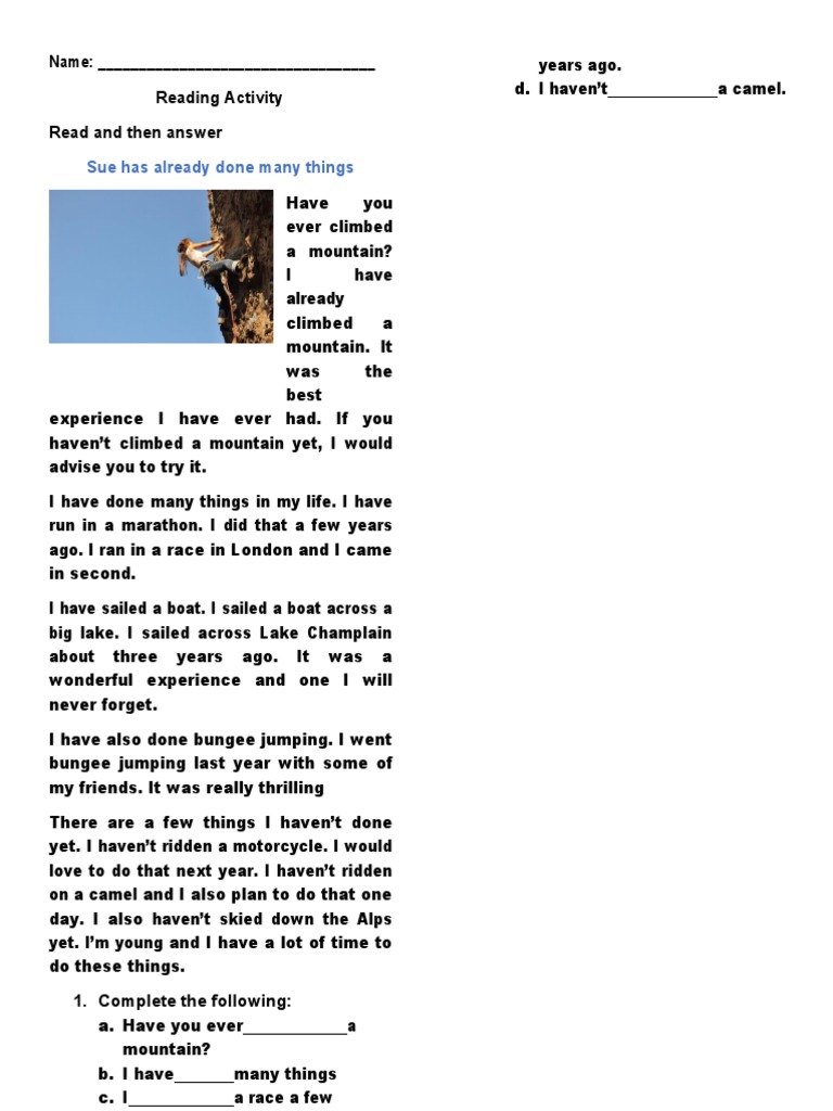 Present Perfect 1 | PDF