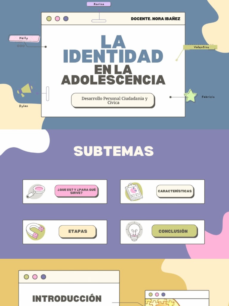 La Identidad en La Adolescencia | PDF