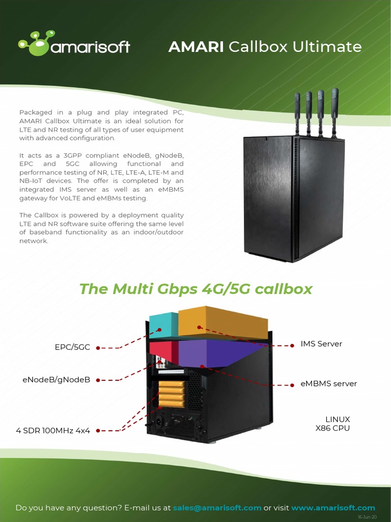 Amari Callbox Ultimate | PDF | Lte (Telecommunication) | Ip Multimedia ...