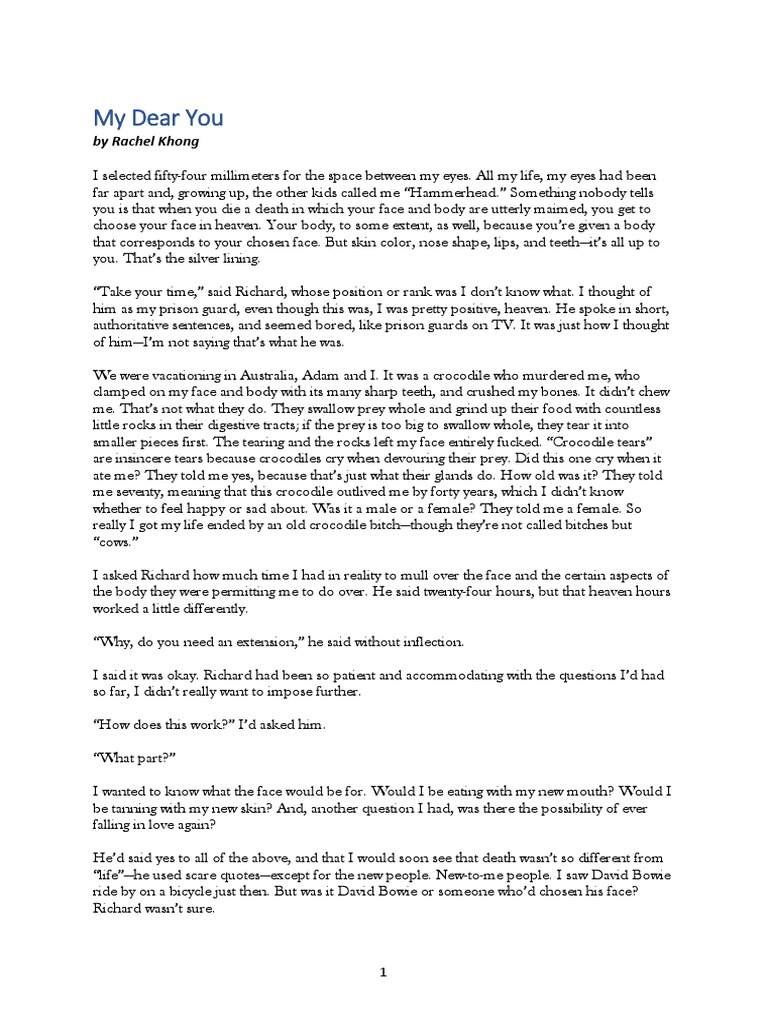 Khong My Dear You | PDF