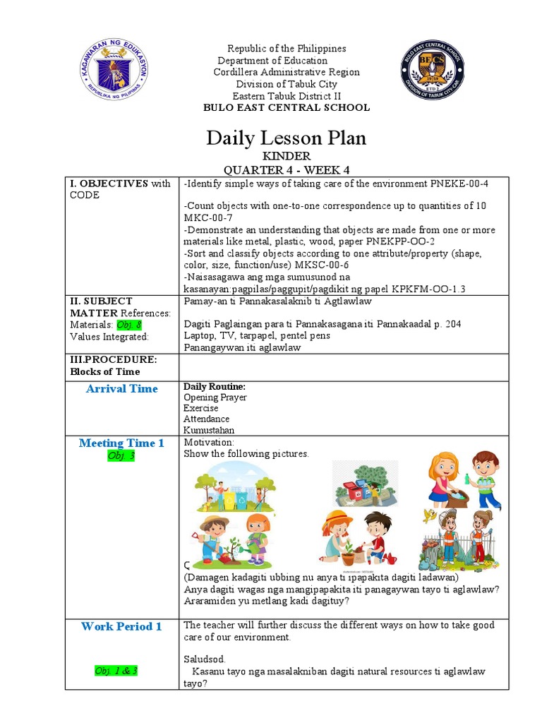 4th Quarter COT in Kinder | PDF