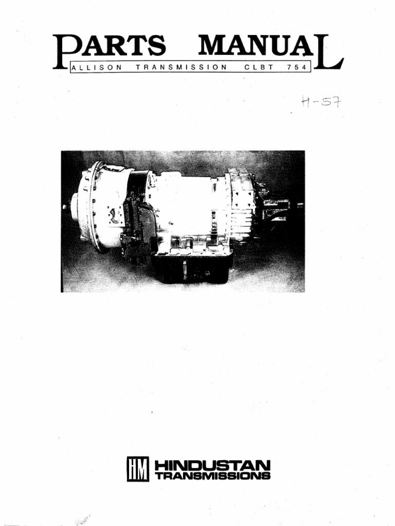 Allison Transmission Parts Catalog | PDF | Clutch | Vehicle Technology