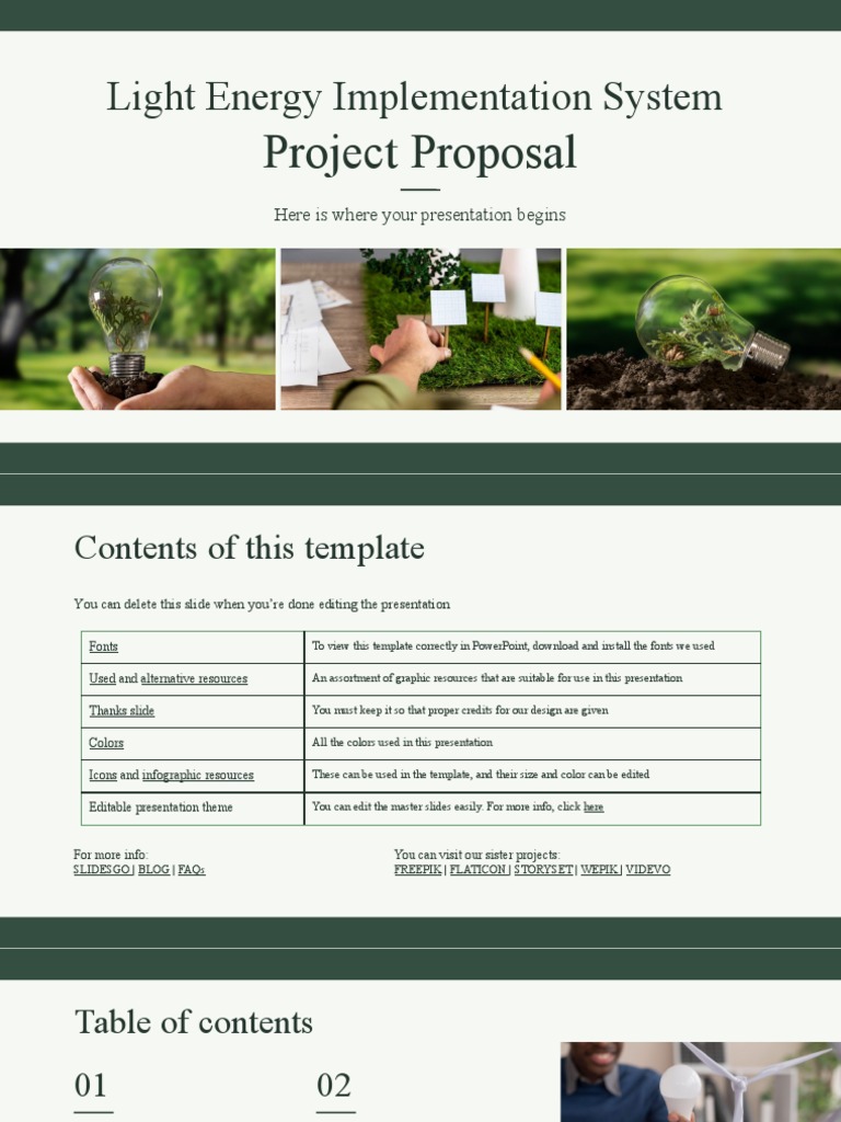 Light Energy Implementation System Project Proposal by Slidesgo | PDF ...