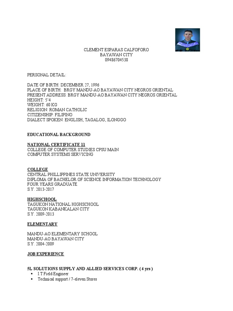 Sample RESUME | PDF | Personal Computers | Computer Hardware