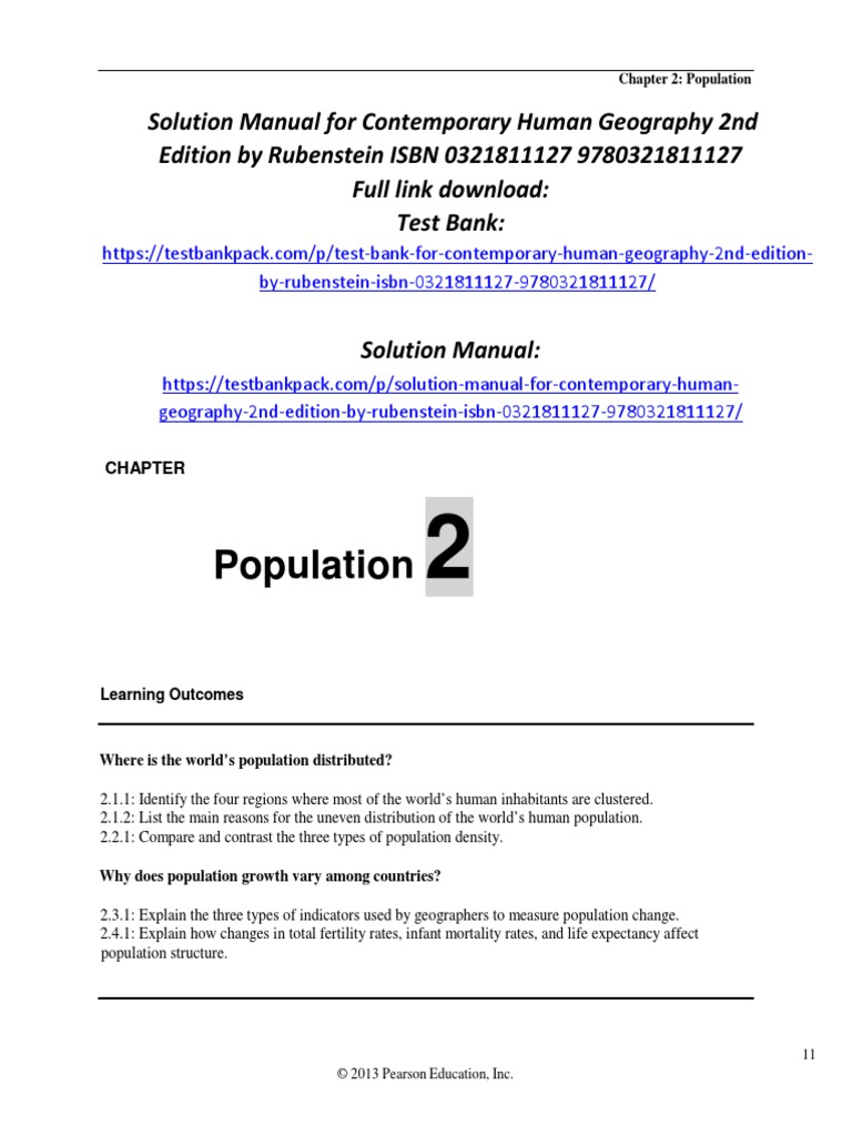 Contemporary Human Geography 2nd Edition by Rubenstein ISBN Solution ...