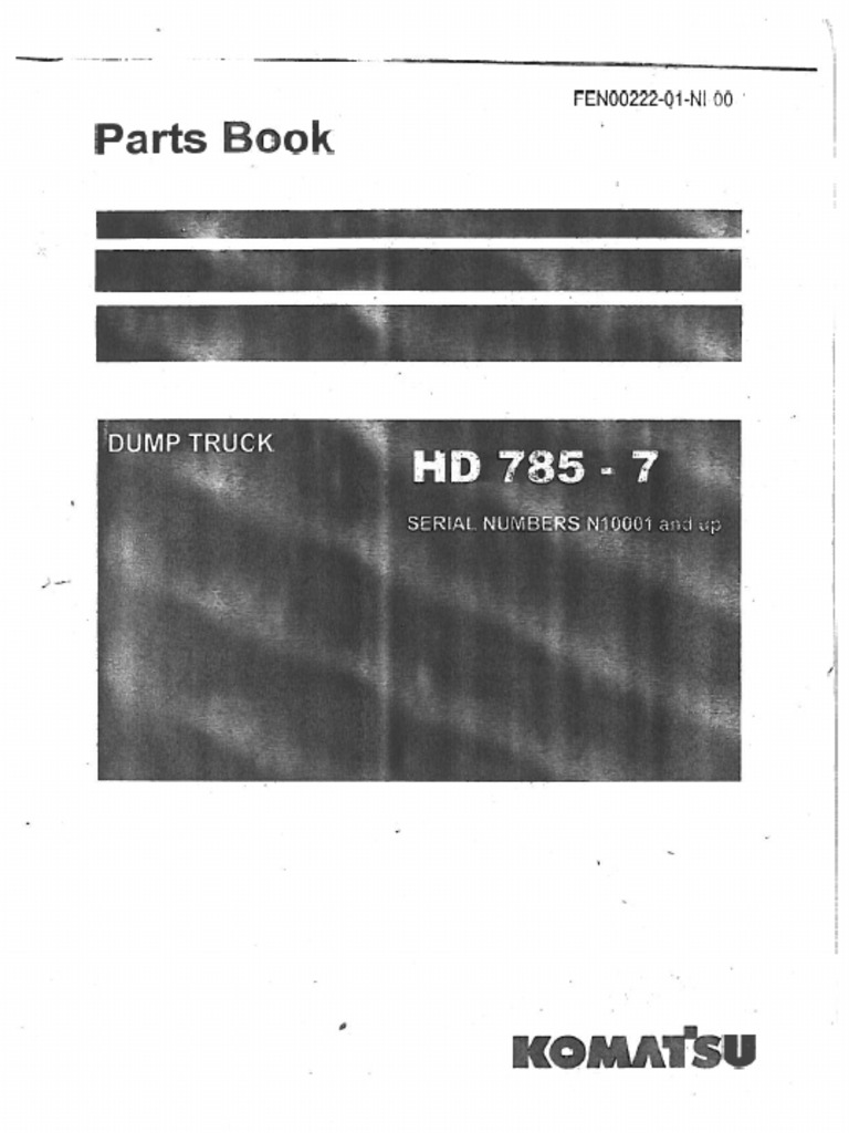 HD785-7 Parts Book | PDF