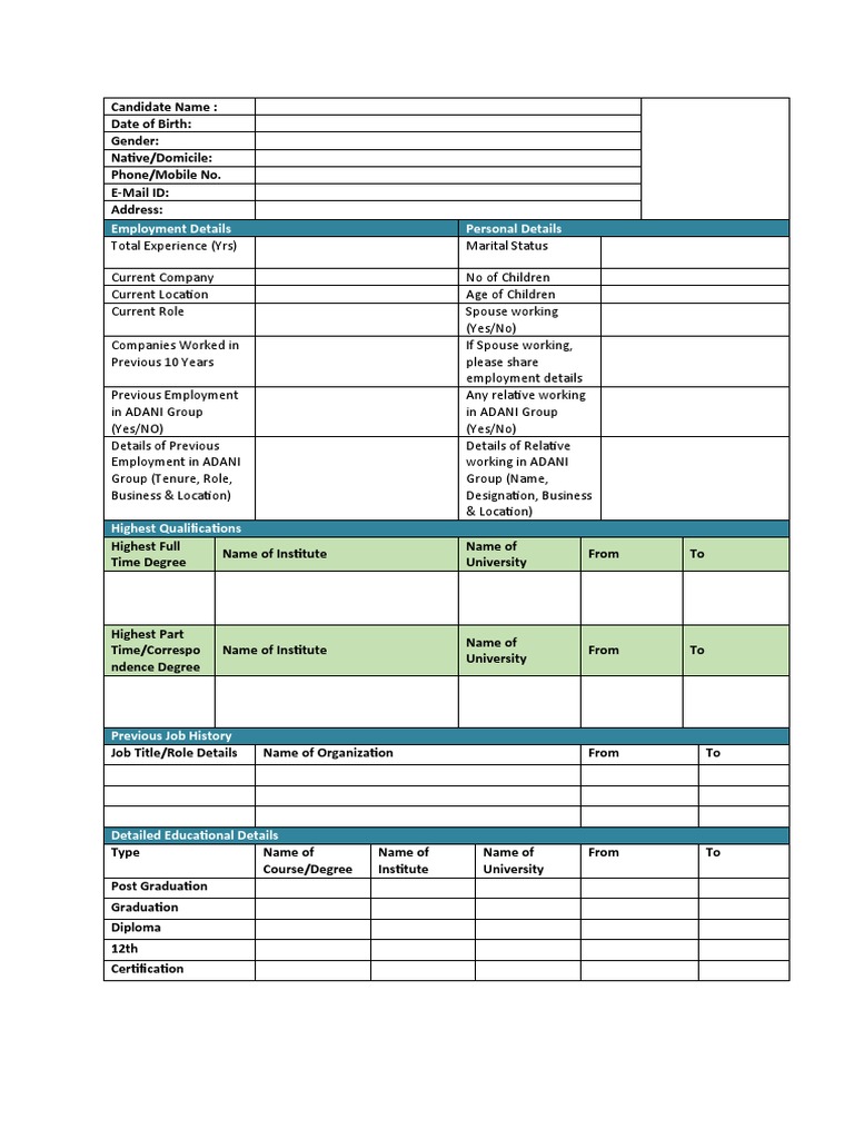 1 Pager Talent Profile | PDF