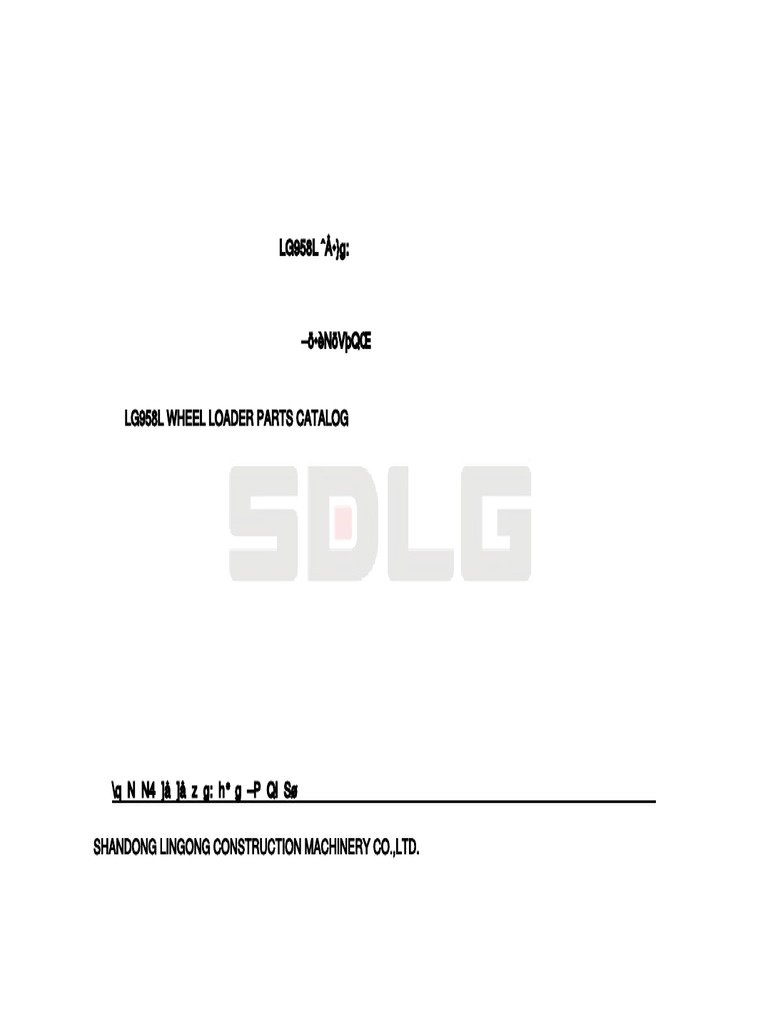 SDLG958L Parts Manual | PDF | Axle | Steering