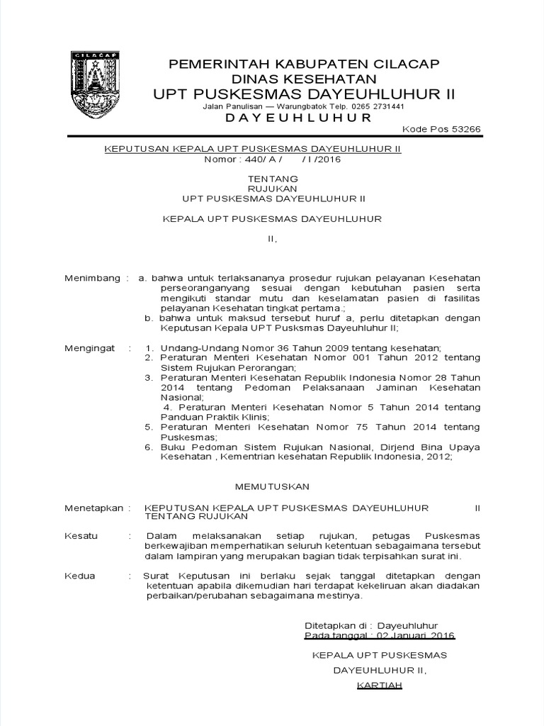 PDF SK Rujukan | PDF