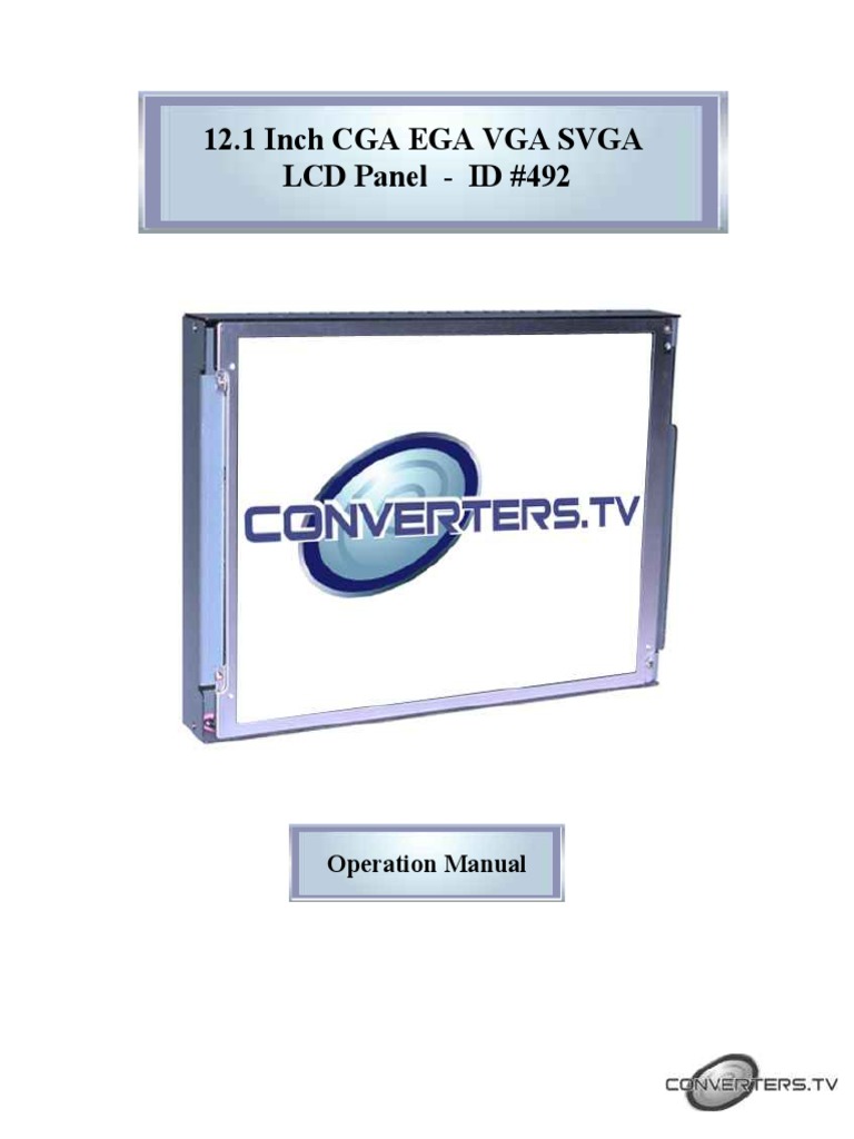 12.1inch Cga - Vga - Ega - Svga-Lcdpanel-492 | PDF | Computer Monitor ...