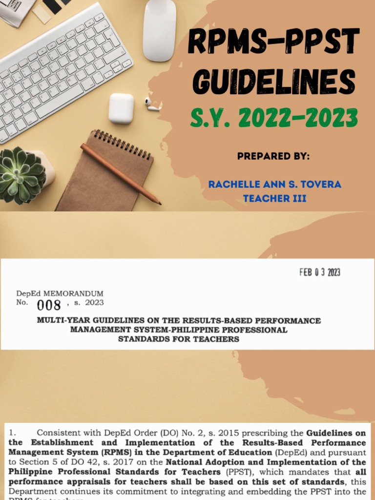 Rpms PPST Guidelines | PDF