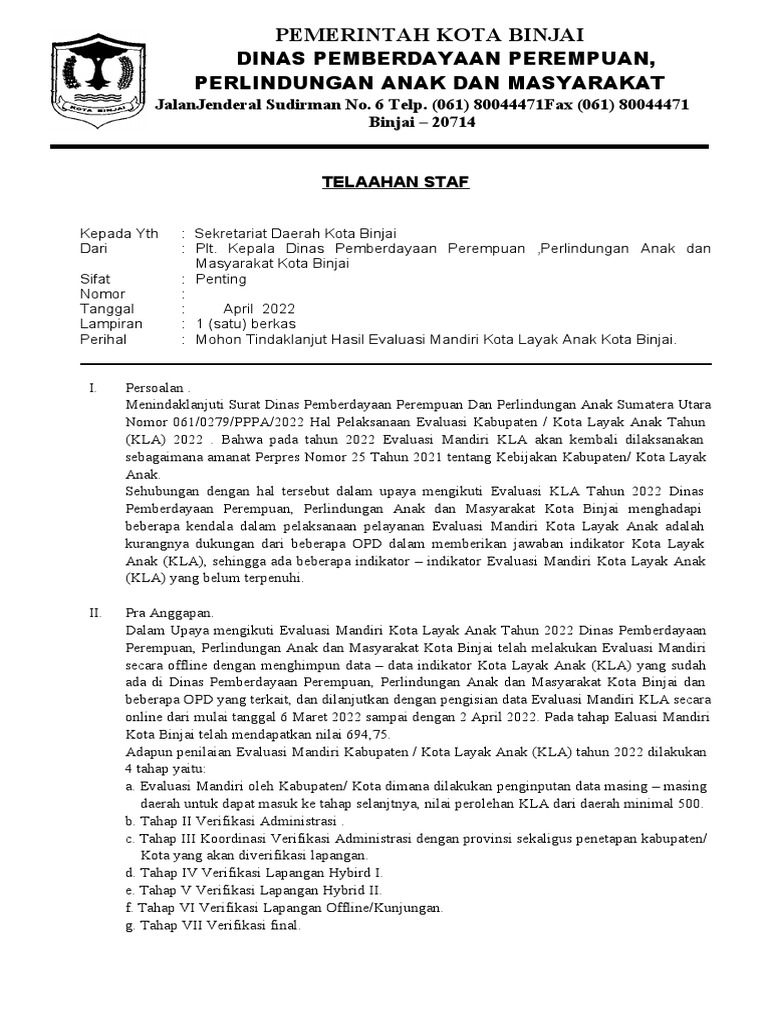 Telaahan Staf | PDF | Ilmu Sosial