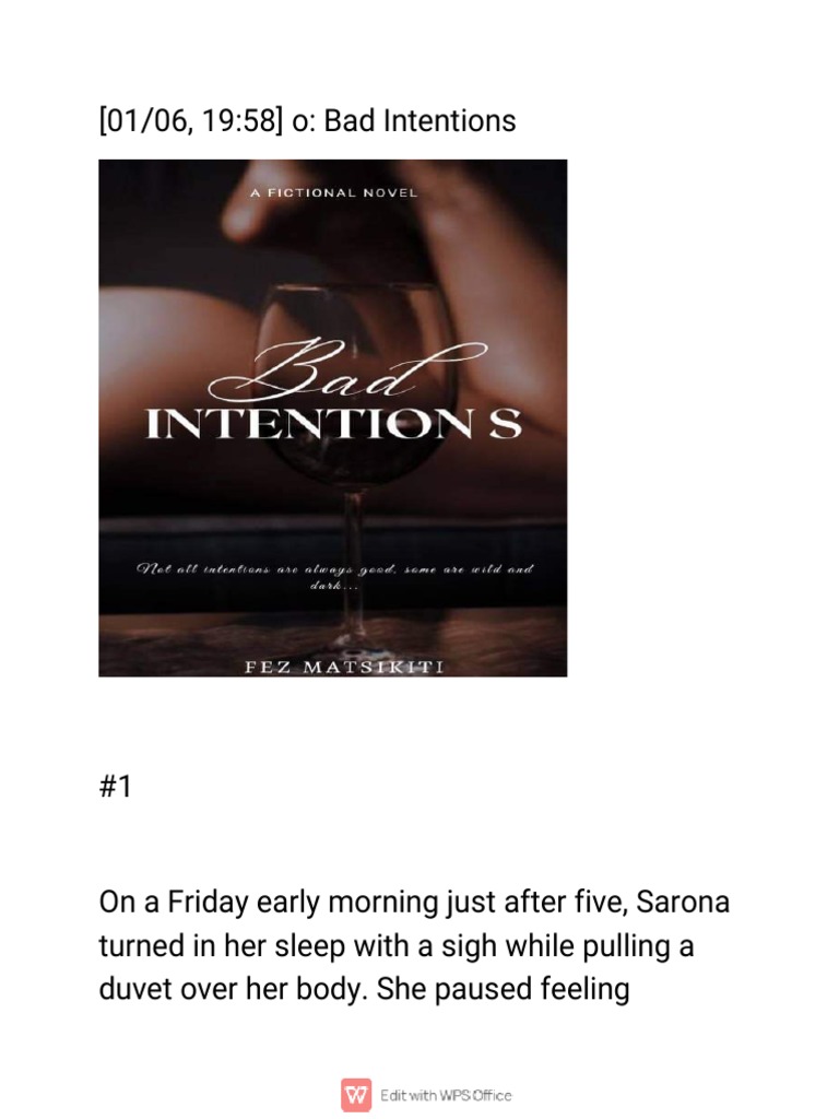 Bad Intentions | PDF