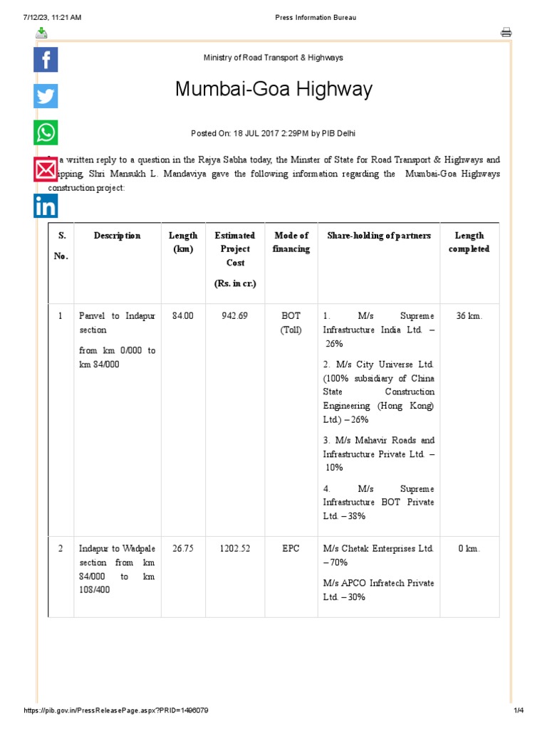 Mumbai Goa | PDF | Transport | Buildings And Structures