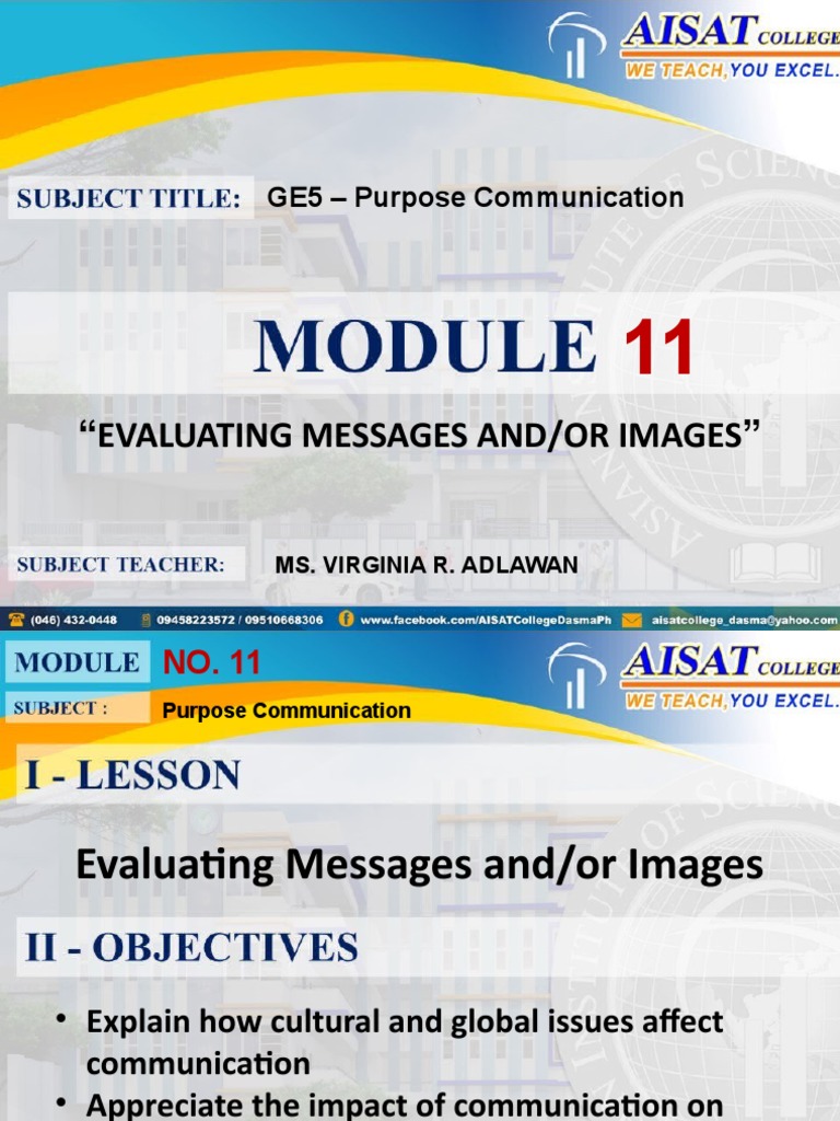 Purposive Communication Module 5 | PDF | Communication | Information