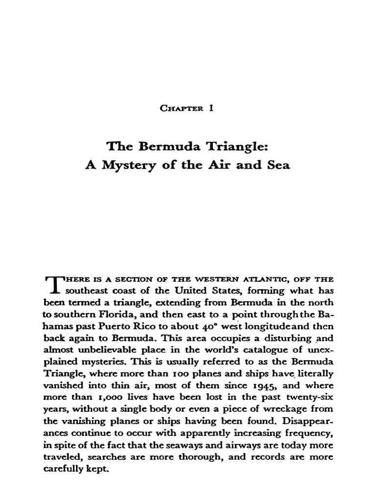 Berlitz, C (1974) The Bermuda Triangle, PP 1-20 | PDF