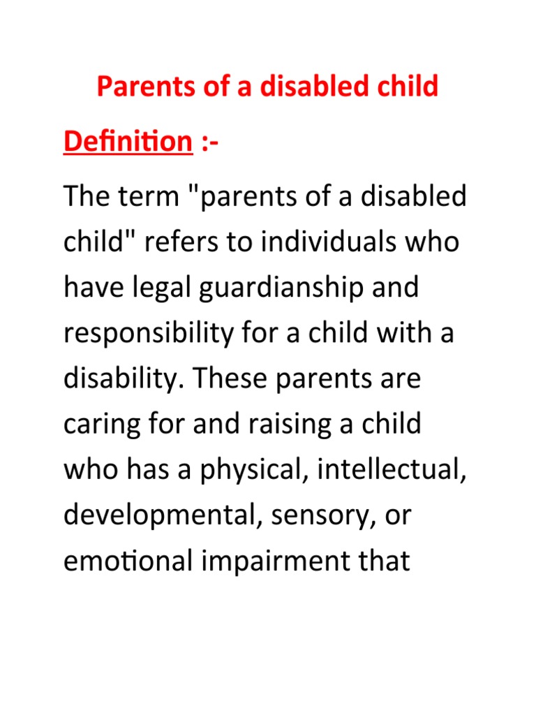 Parenting a Disabled Child | PDF | Disability | Parenting
