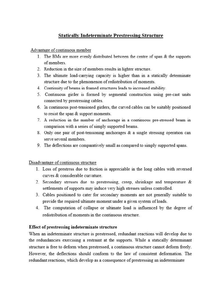 Statically Indeterminate Structure Pdf