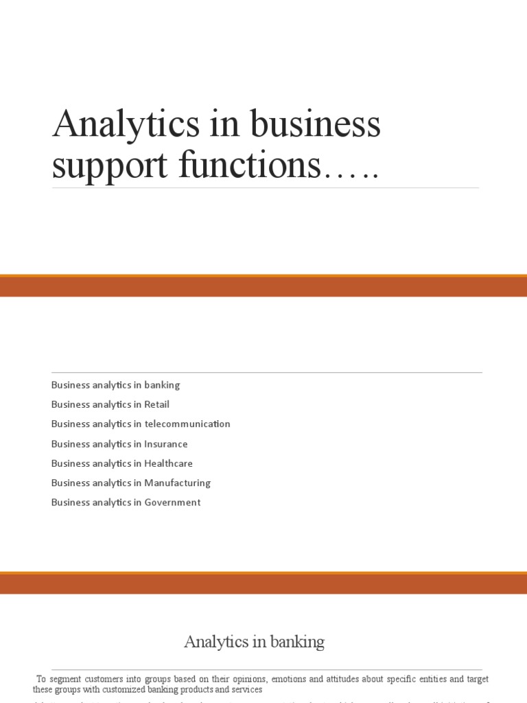 Unit IV 2 Analytics in Business Support Functions | PDF | Analytics ...