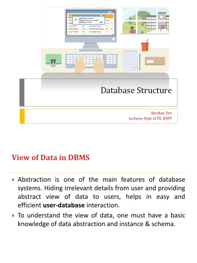 4th Lecture Database Structure Pdf Databases Database Schema 4377