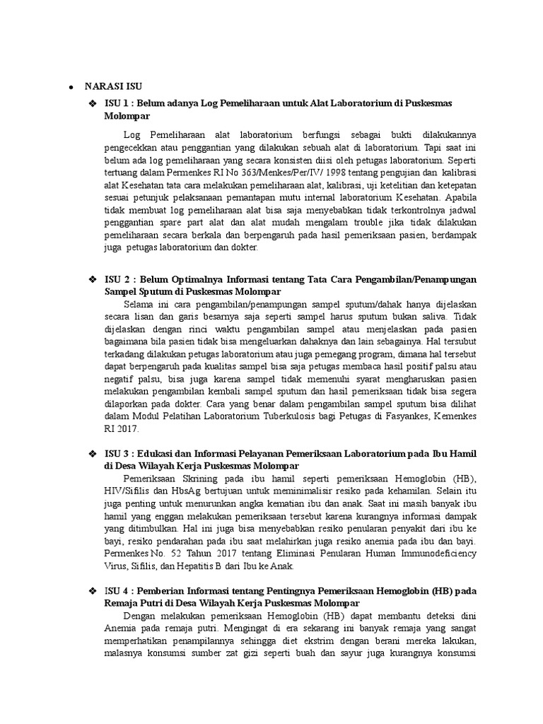 Isu Pemeliharaan dan Informasi Laboratorium | PDF