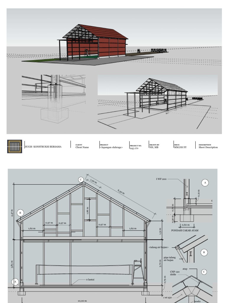 Tinggi Atap Lapangan Badminton | PDF