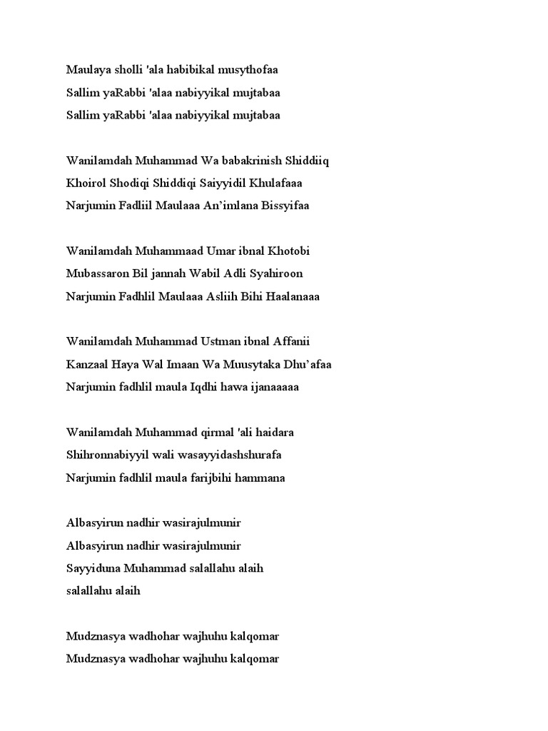 Khoirul Bariyyah - Hadroh Az Zahir | PDF Khoirul Bariyyah - Hadroh Az Zahir | PDF