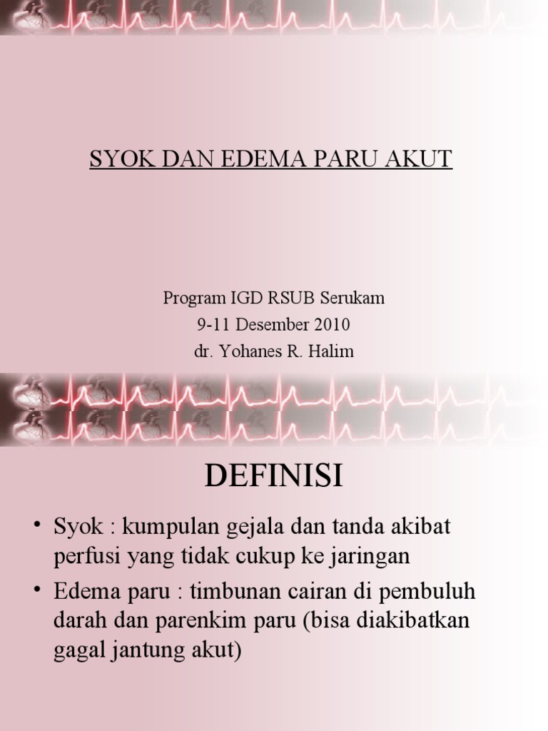 Syok Dan Edema Paru | PDF