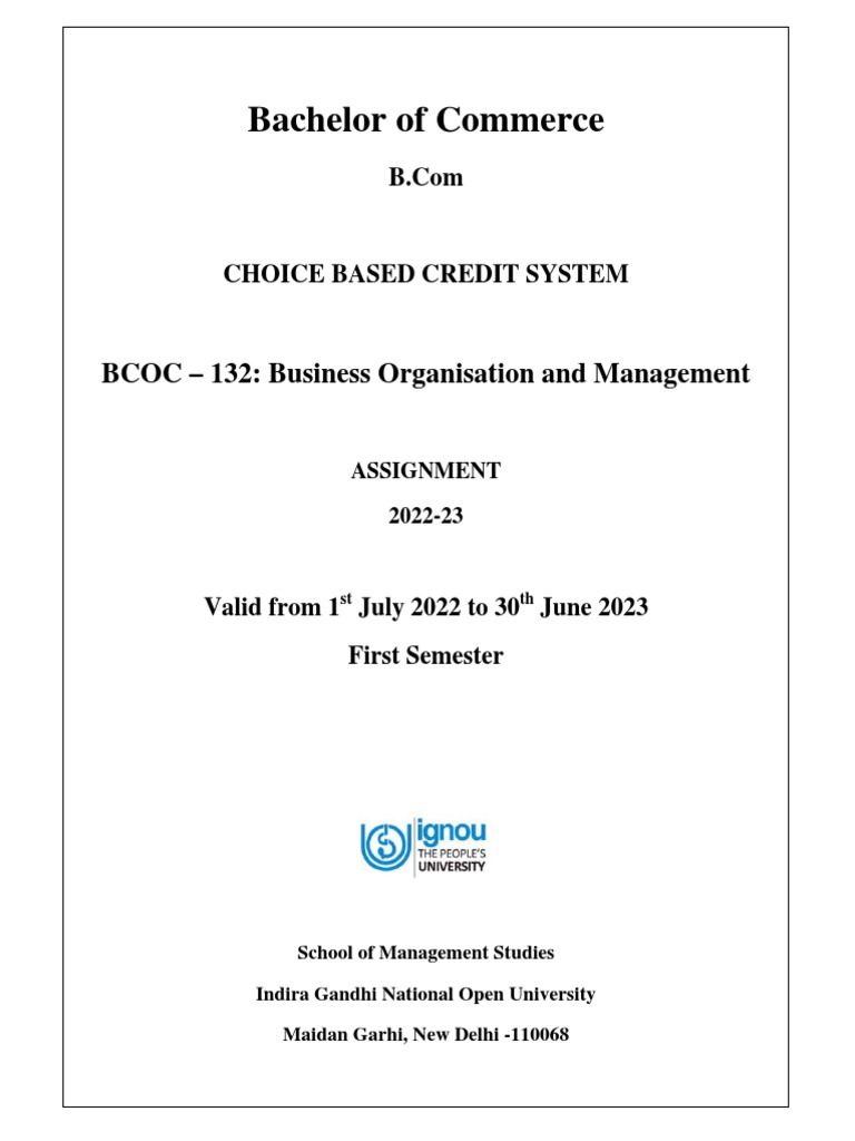 Bcoc 132 | Download Free PDF | Course Credit | Marketing Bcoc 132 | Download Free PDF | Course Credit | Marketing