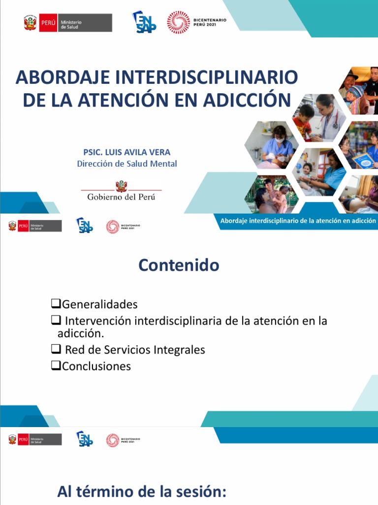 UNIDAD IV - Tema 2 - Atención Interdisciplinaria de La Atención en Adicción | PDF | La ...