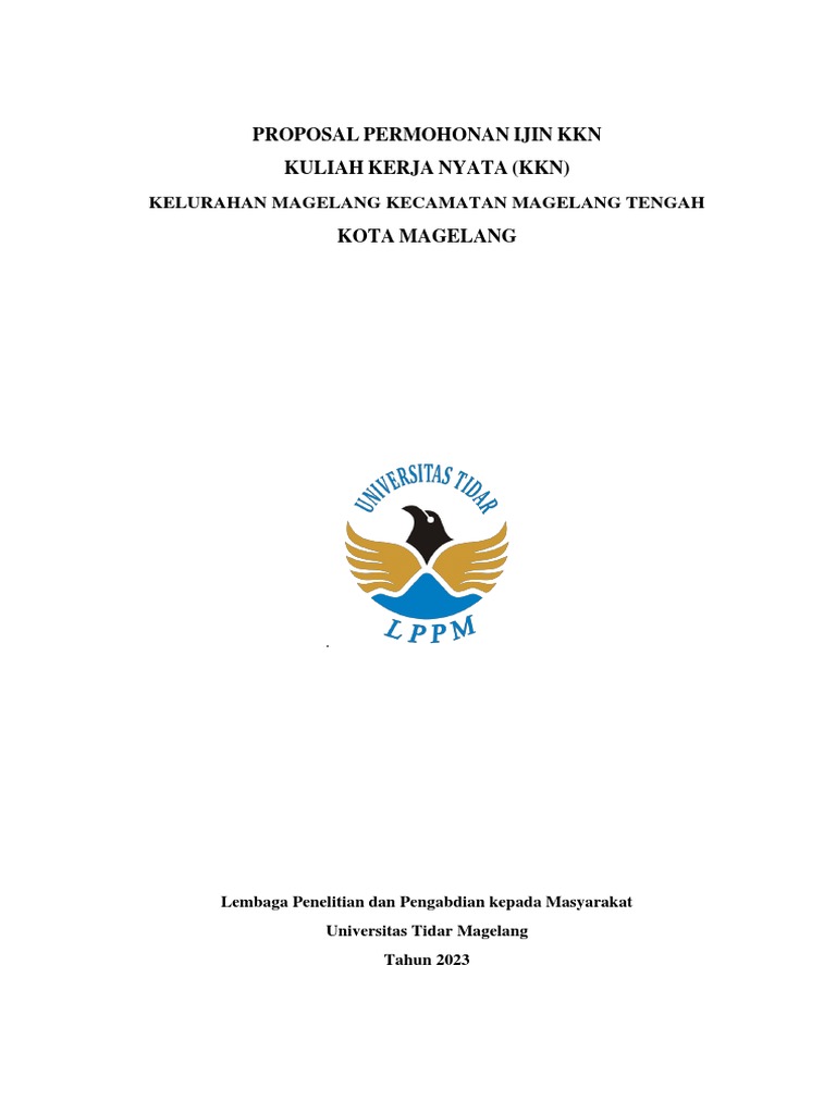 Kelompok 117 - Draft Proposal KKN Kelurahan Magelang | PDF